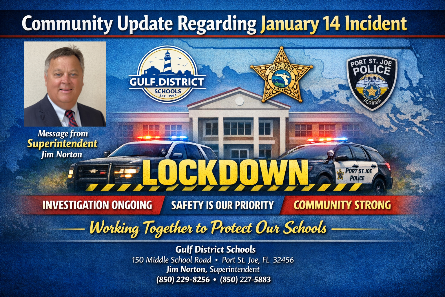 Community Update Regarding January 14 Incident at PSJHS | Gulf District ...